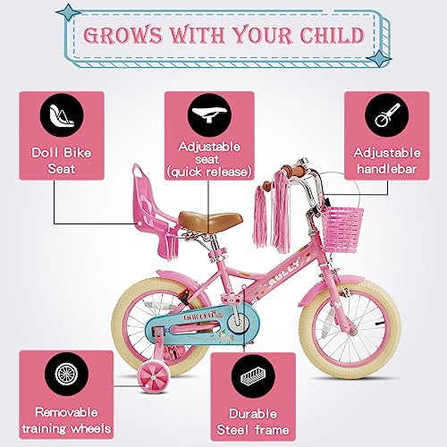 Snapklik.com : RULLY 12 Inch Kids Bike For 2 3 4 Years Girls