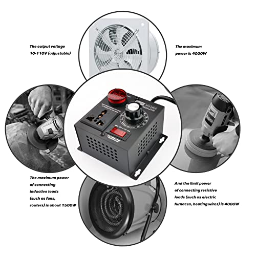 Snapklik.com : SCR Voltage Controller AC 110V 220V/15A/ 4000W Variable ...