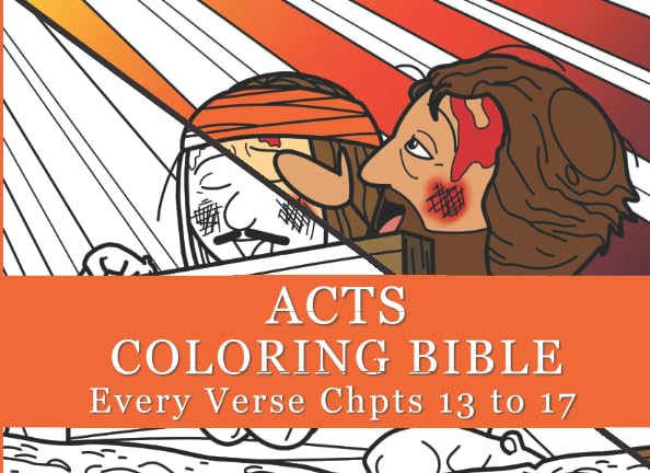 Acts Coloring Bible - Every Verse Chpts 13 to 17 (Mr. Mac Bible - Black ...
