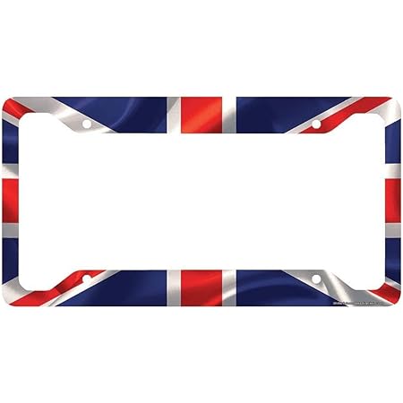 Amazon.com: Car License Plate Holder/Frame : British Union Jack Flag ...