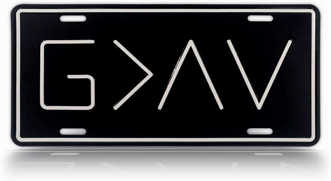 Amazon.com: God is Greater Than The Highs and Lows License Plate ...