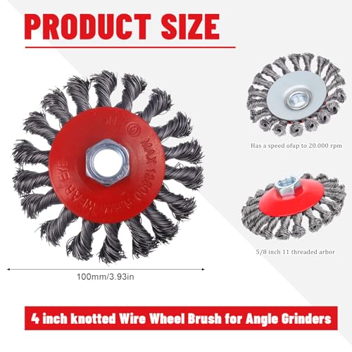 Snapklik.com : 8 Pack 4 Inch Wire Wheels For Angle Grinder, Wire Brush ...