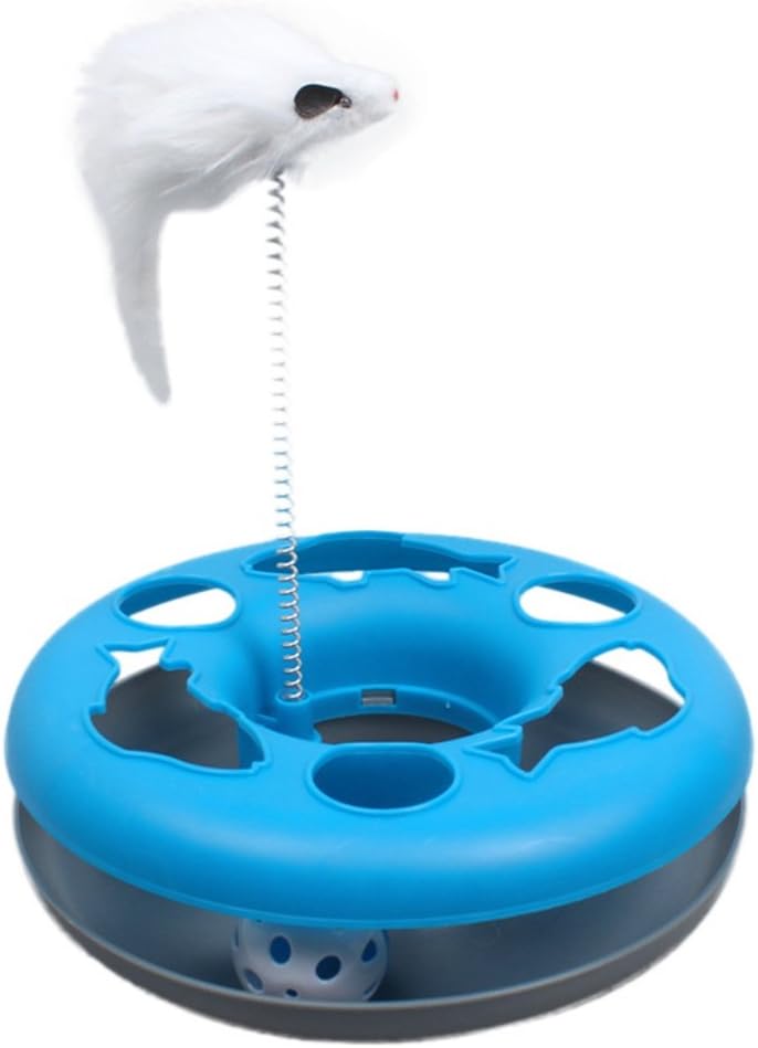 Amazon.com : PanDaDa Interactive Cat Toys Single Layer Amusement Plate ...