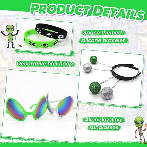 Alien Costume Accessories Set, Alien Antenna Headband with Alien ...