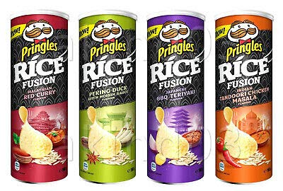 Pringles Rice Fusions Chips Crisps Variety Pack Large 160g Tubes ...