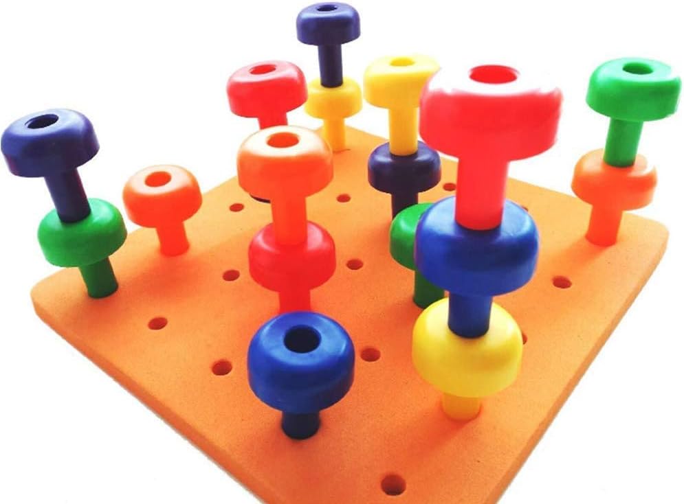 30pcs Stacking Peg Board Set Toy,Tuddler Toddler Peg Board Sensory Toys ...