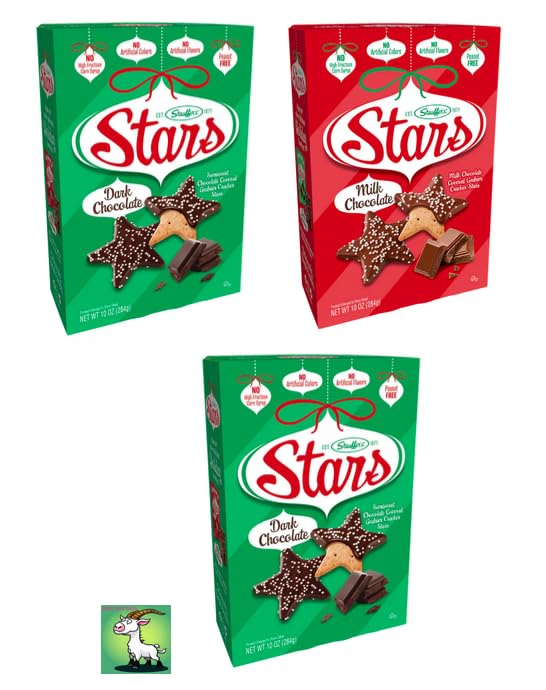 Amazon.com: Stauffers Dark Chocolate Stars- Christmas Holiday Cookies ...