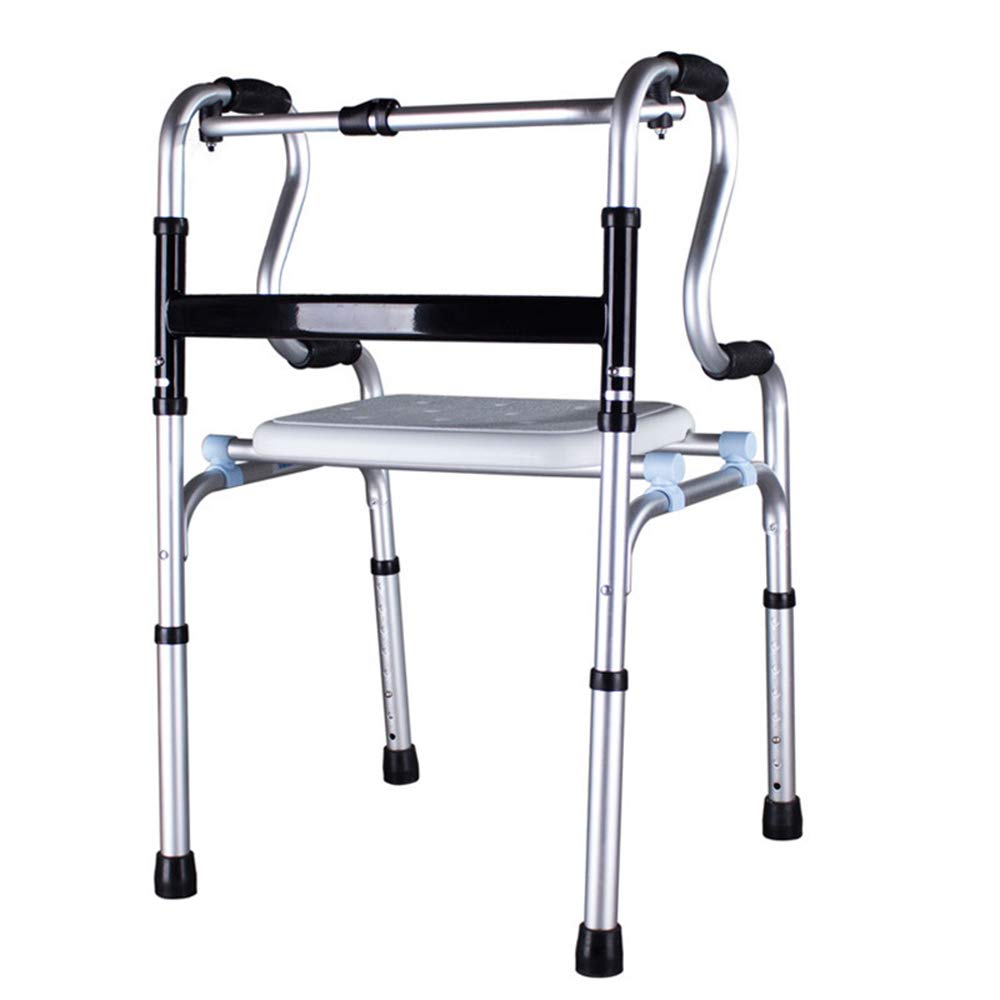 Buy SCJ Elderly walker with seat, lightweight aluminum walking zimmer ...