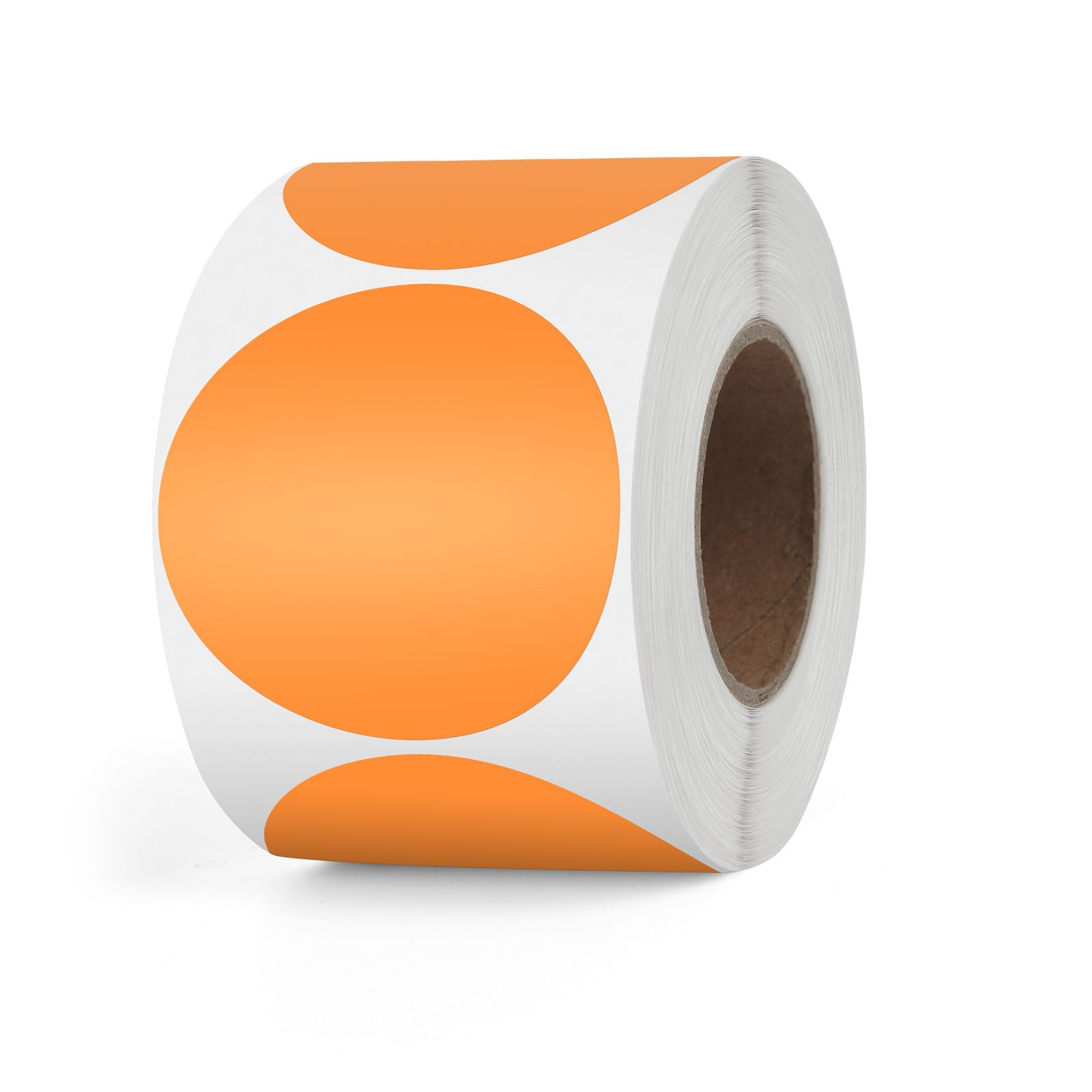 Snapklik.com : Orange Circle Thermal Labels Vinyl 2 Inch Self-Adhesive ...