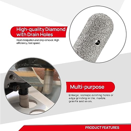 DT-DIATOOL Diamond Milling Bit 20mm Enlarge Existing Holes of Porcelain ...