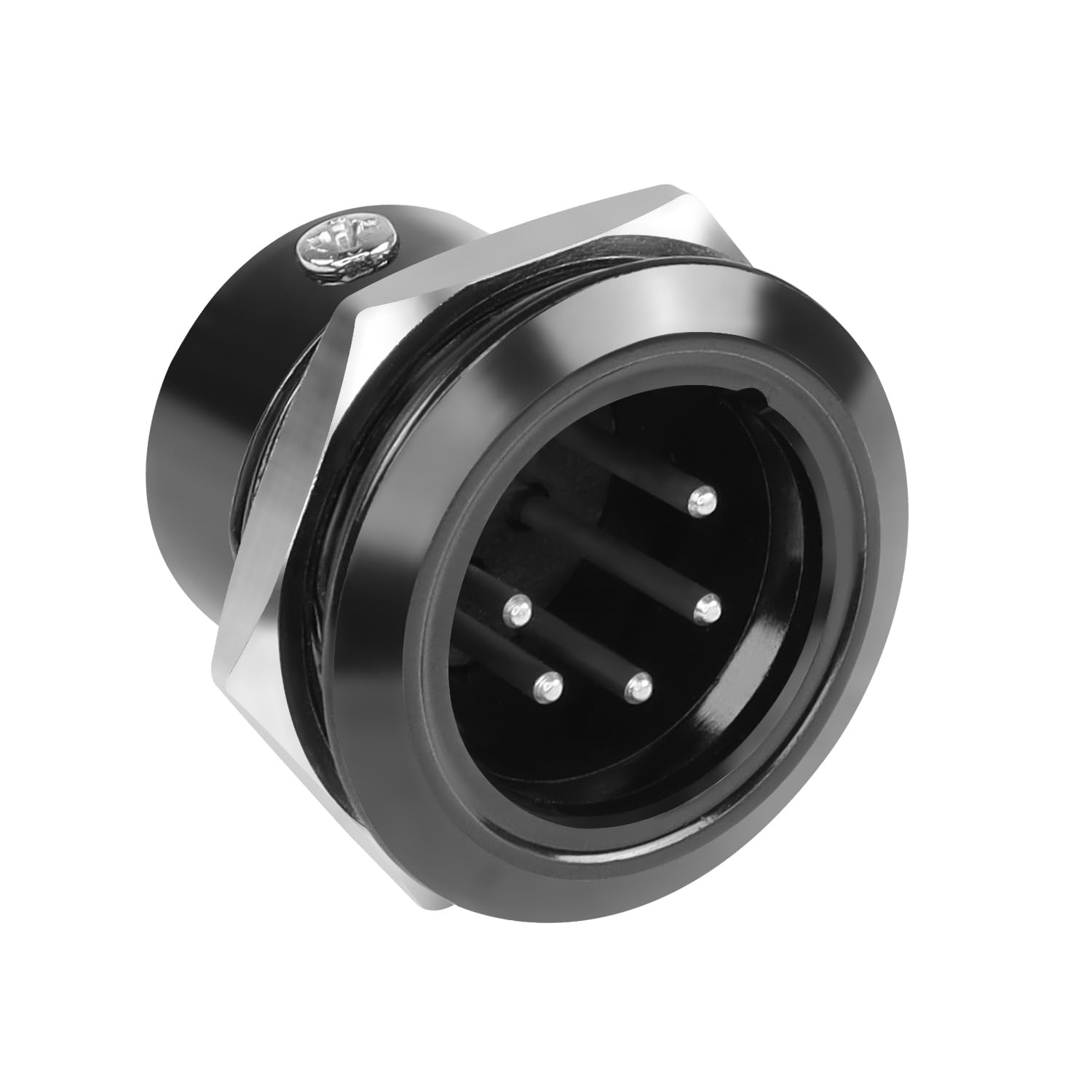 QIANRENON 5 Pin XLR Threaded Fixed Mount Adapter 5 Poles XLR Male to ...