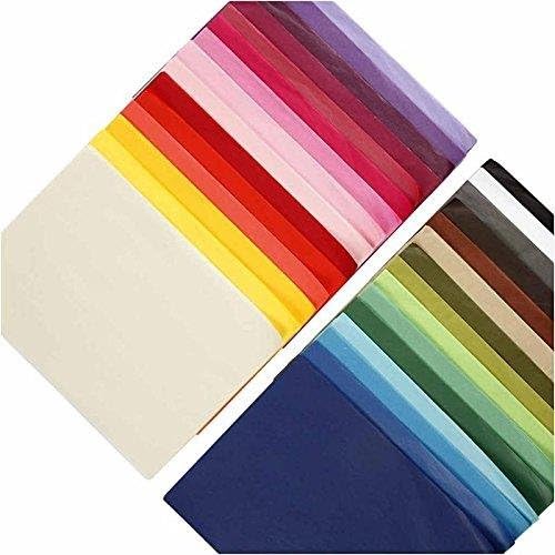 CREAVVEE Tissue Paper A4 300 Sheets Assorted Colors, Multi Coloured ...