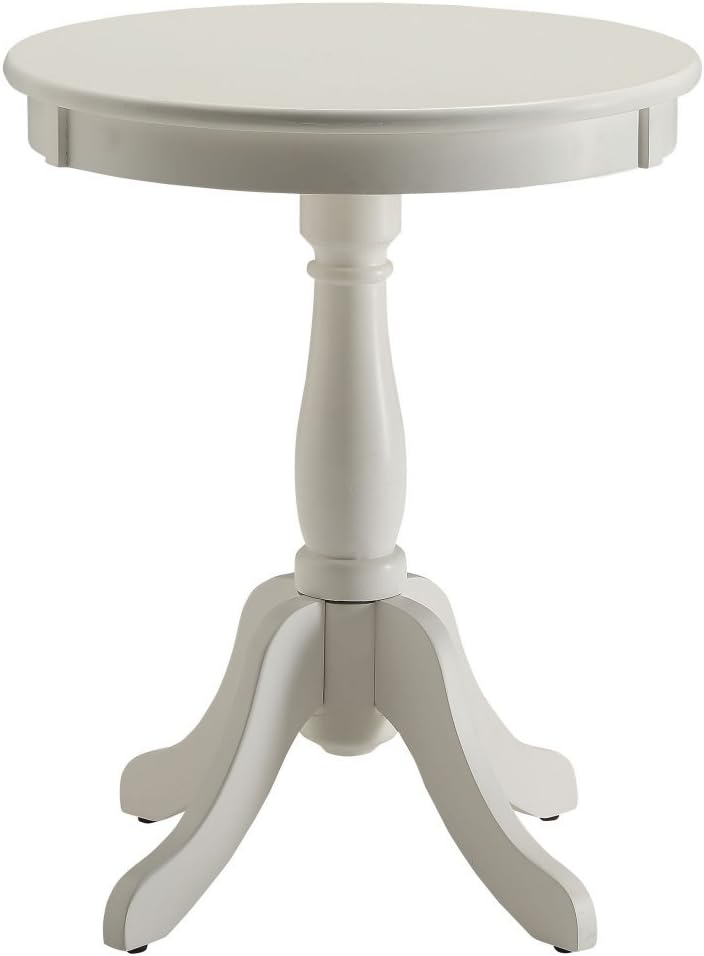 Amazon.com: Powell Tarkin Round Off White Turned Spindle Pedestal Side ...