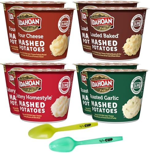 Amazon.com : Idahoan® Loaded Baked® Mashed Potatoes Cup 4-pack, 6 oz ...