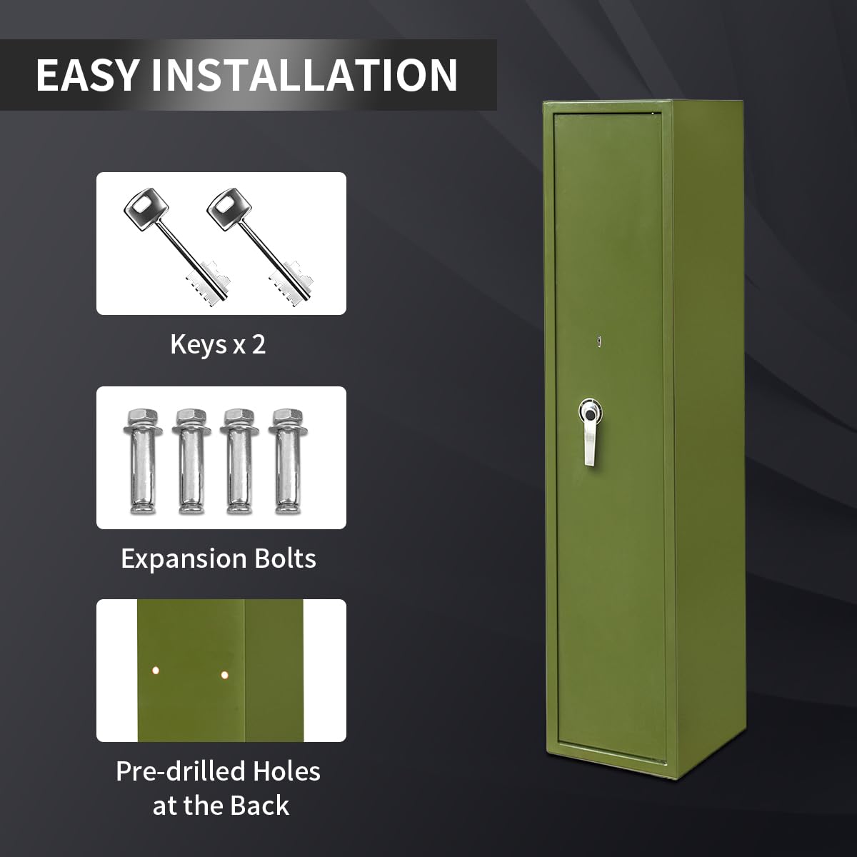 Snapklik.com : Xhlokk Rifle Gun Safes For Home, Quick Access 5-6 Gun ...