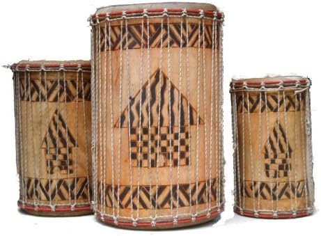 Amazon.com: Complete Set of Three Guinea Djun Djun Drums 11", 13.5 ...