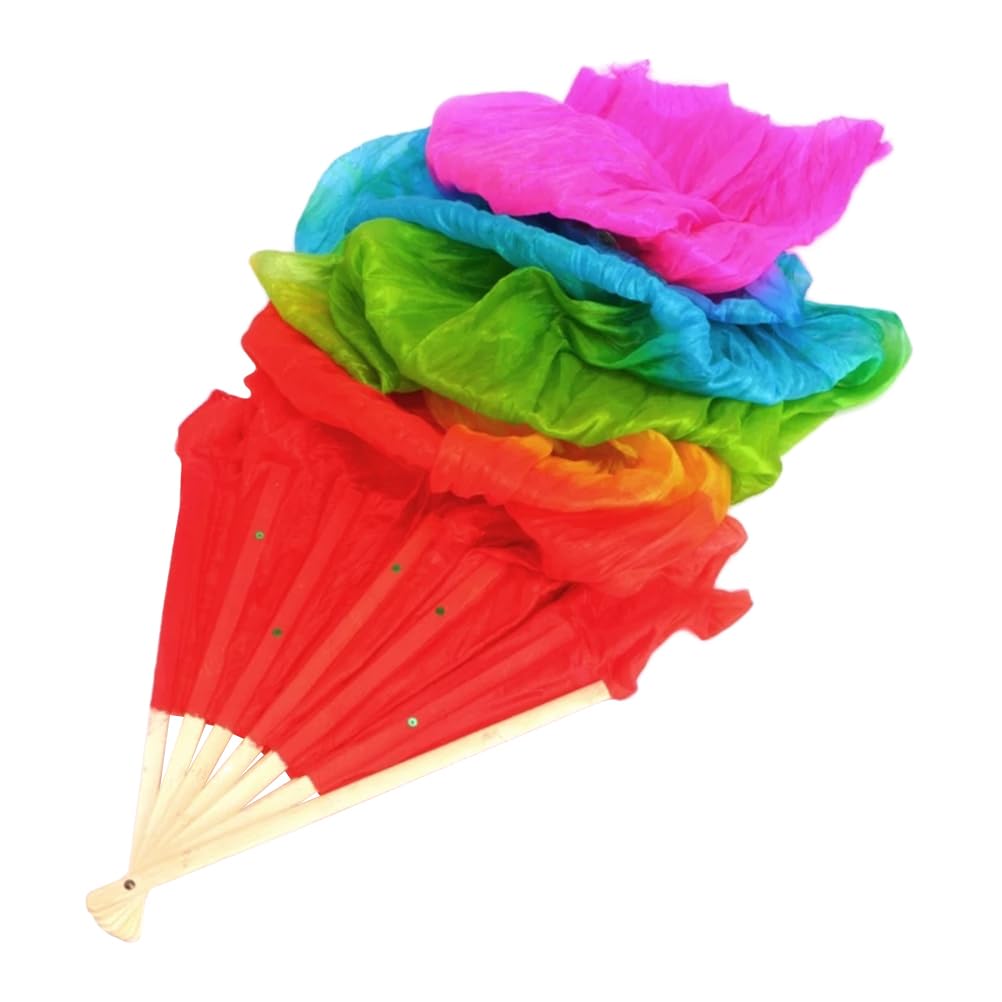 Veemoon 1.8M Long Dance Fan,Belly Dancing Artificial Silk Fans Chinese ...