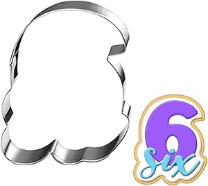 Amazon.com: LUBTOSMN Large Number Six Cookie Cutter with Word-4 Inch ...