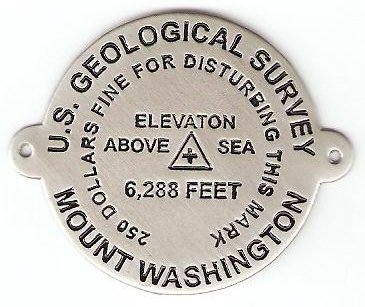 Amazon.com: Mount Washington Elevation Benchmark - Hiking Stick ...