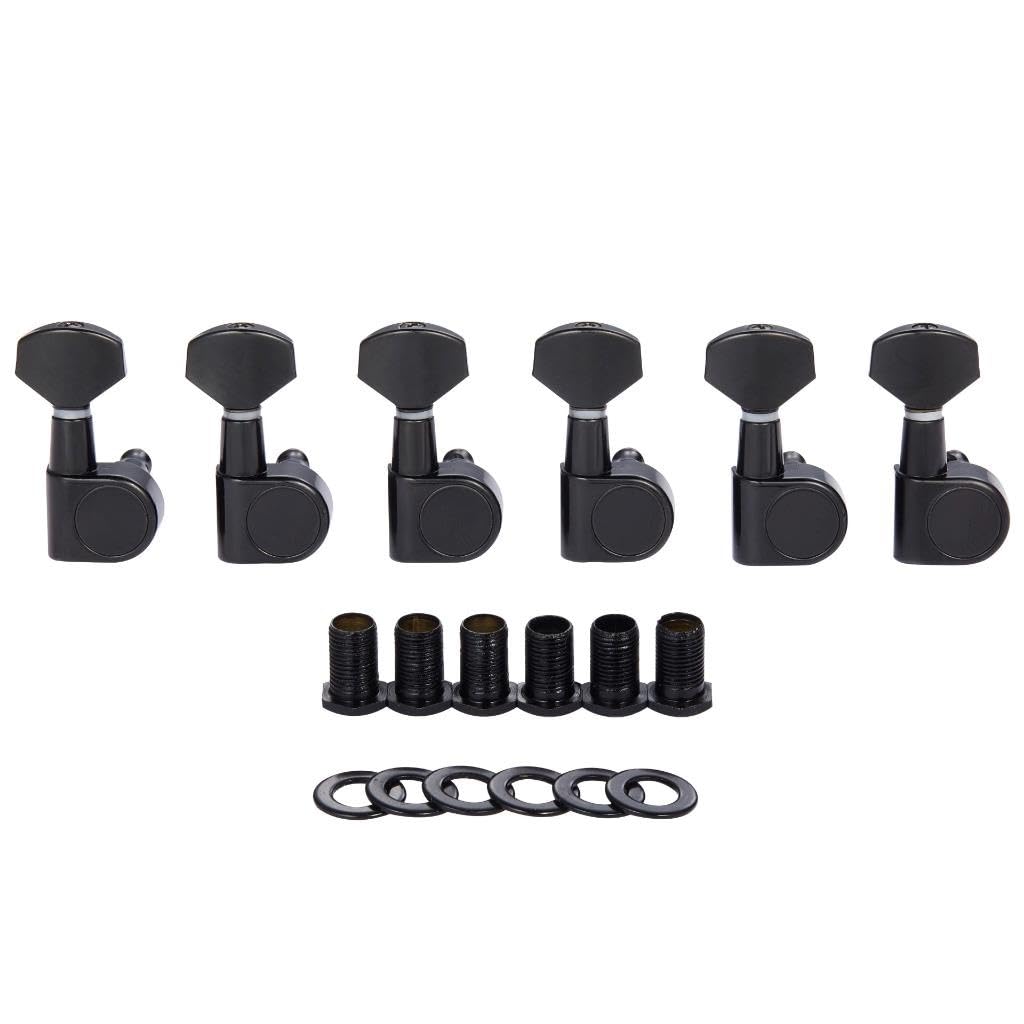 Amazon.com: KAISH 6 Inline Guitar 2 Pin Tuners Tuning Keys Pegs Dual ...