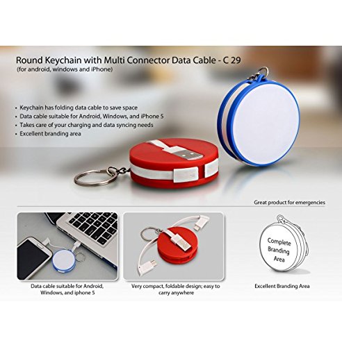 ROUND KEYCHAIN WITH MULTI CONNECTOR DATA CABLE: Buy ROUND KEYCHAIN WITH ...