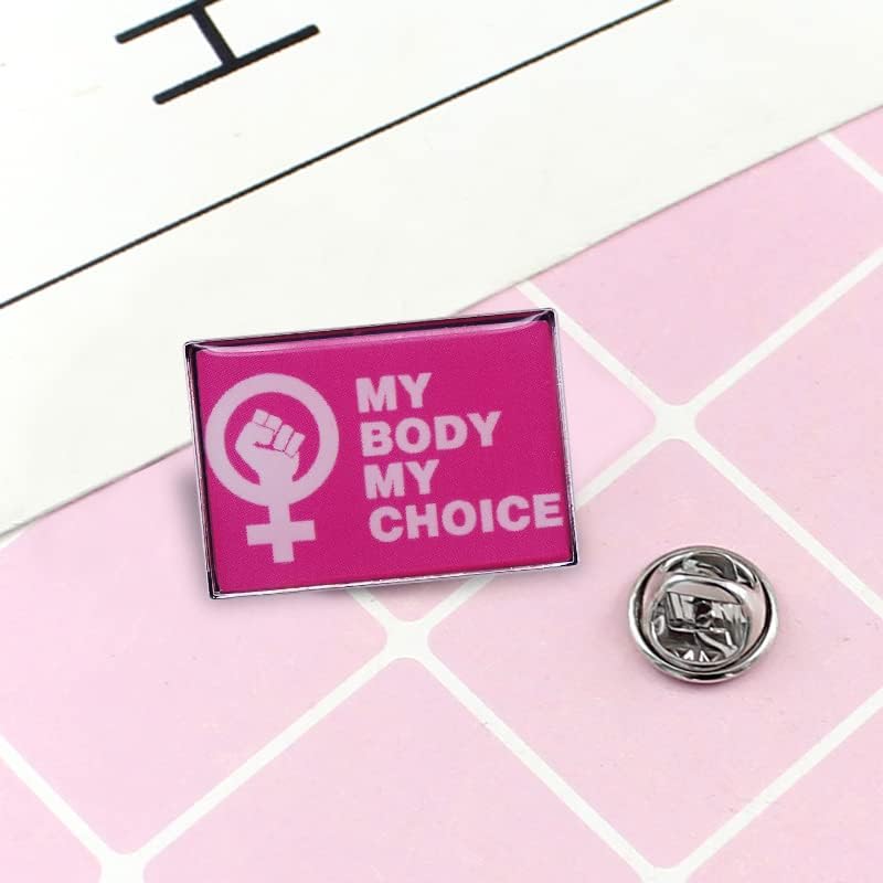 Amazon.com: Myceimo Feminism Enamel Pins My Body My Choice Women's ...