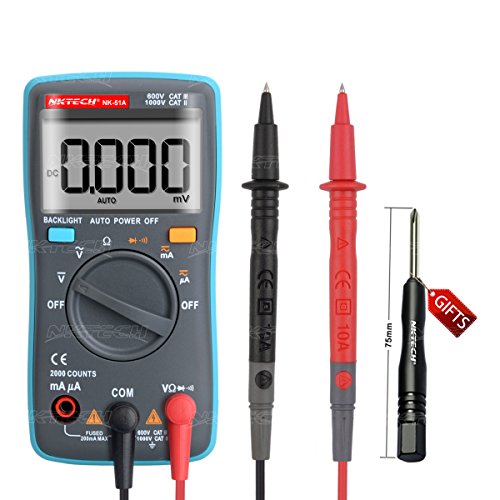 NKTECH NK-51A Backlight Auto Range Digital Multimeter AC DC Voltage ...