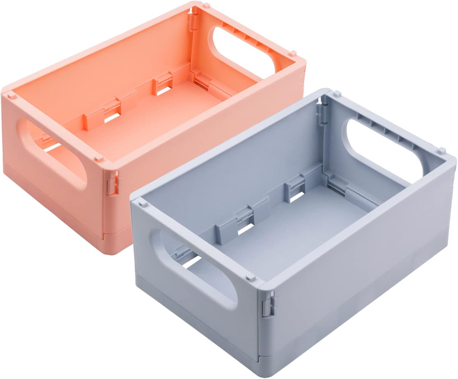 Amazon.com : Klyuqoz Pastel Crates, 2 Pack Storage Crates Plastic ...