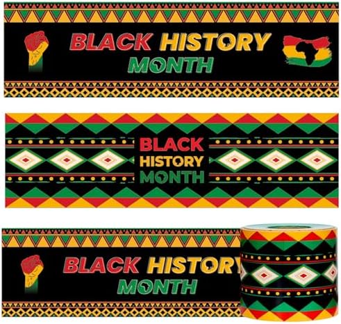 Amazon.com: Geyoga 60 Pcs Black History Month Bulletin Board 55ft ...