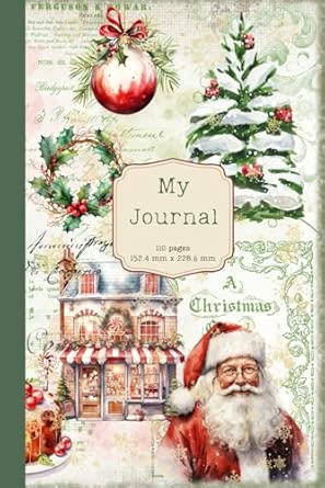 Journal: Festive Notebook, 6" x 9", 110 lined pages, Suitable for ...