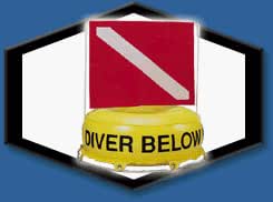 Amazon.com : Innovative Diver Down Below Inflatable Flag Float ( Style ...