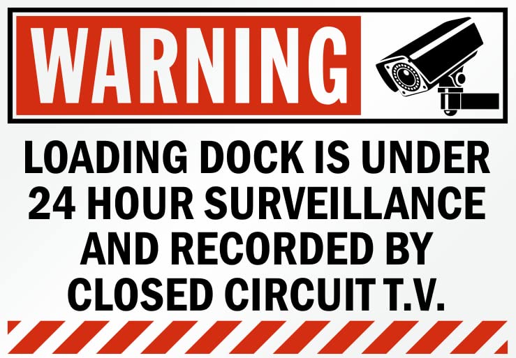 Safety Sign Sticker Warning Loading Dock Is Under 24 Hour | Desertcart ...