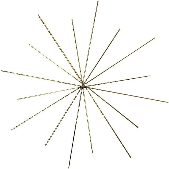Rayher Drahtsterne für Perlen, aus Messing, 16 Strahlen, 8 + 10 cm lang ...