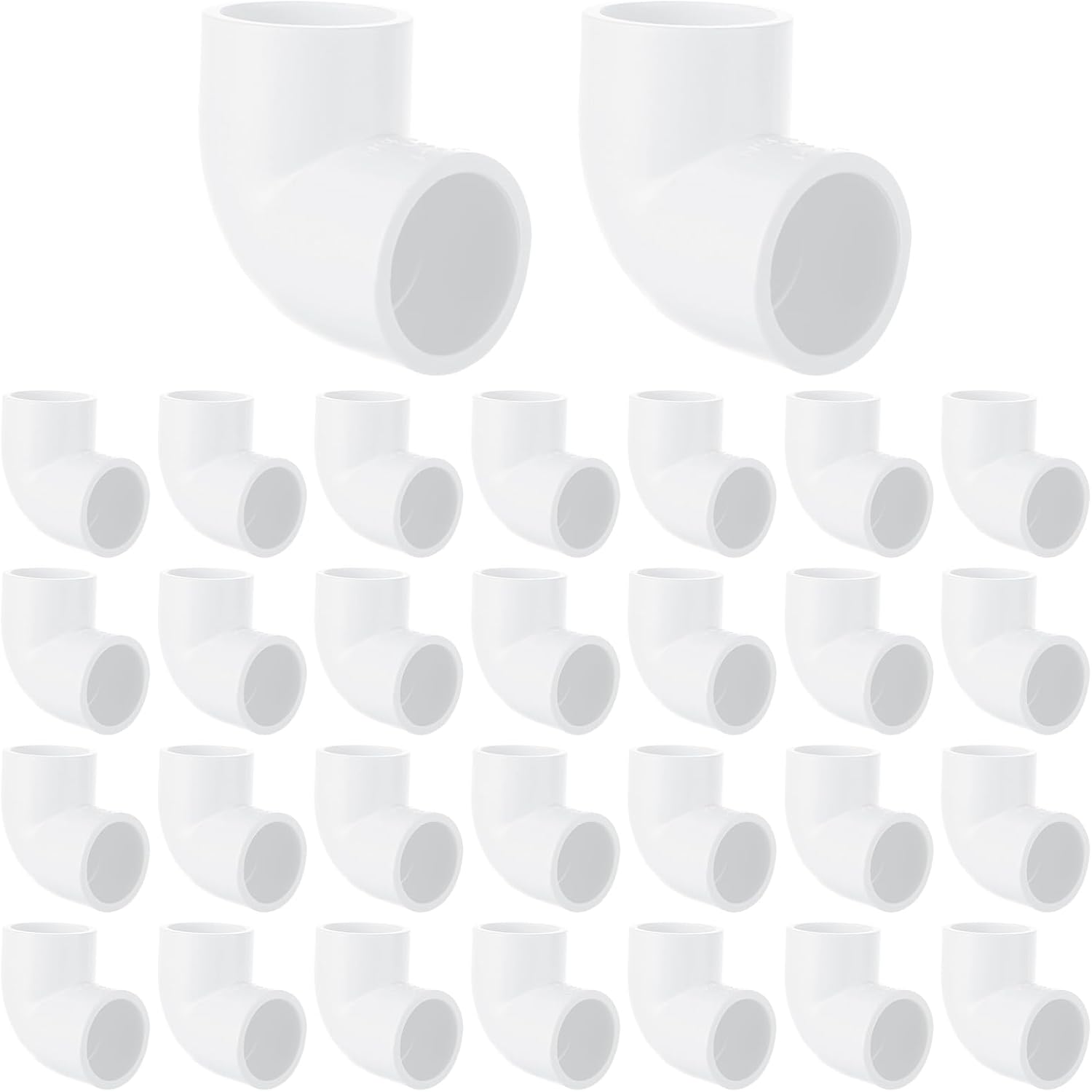 30pcs 3/4 PVC Fittings 90 Degree Elbow 2 Way PVC Pipe Fittings Right Angle Elbow PVC Adapter ...