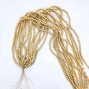 KOLUR Groups - Antique Gold Beads 3mm of 30 cm Length (24 Strings ...