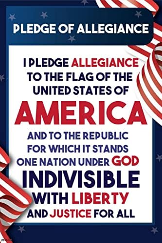 Amazon.com: Pledge Of Allegiance Poster For Classroom Kids Homeschool ...