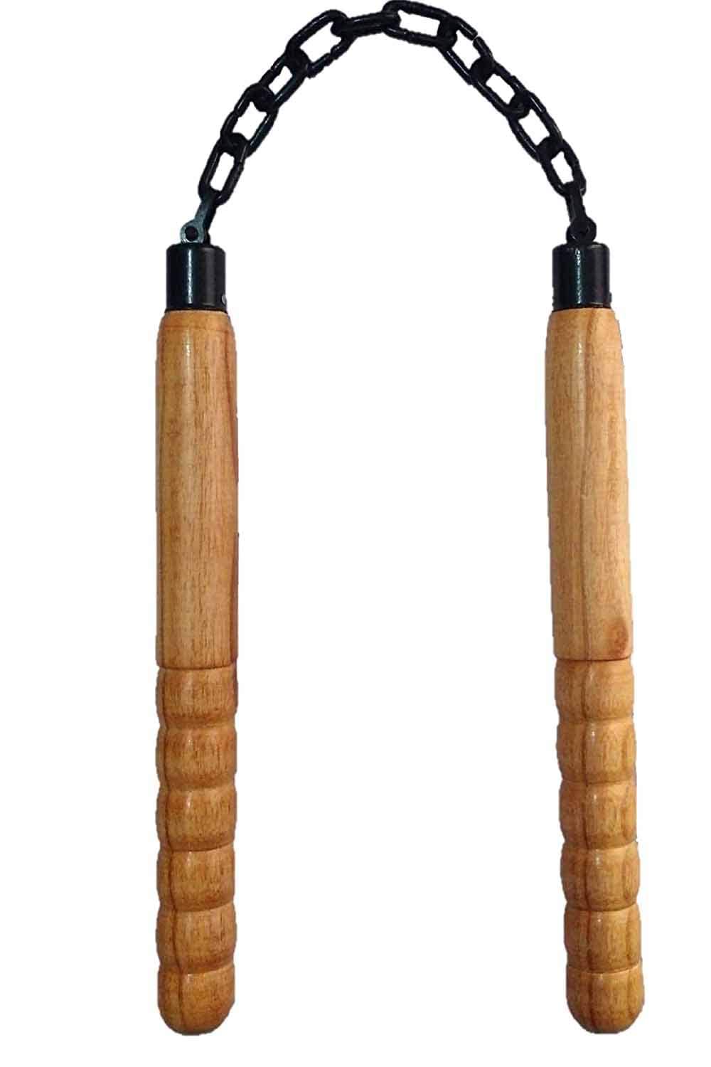 Wooden Nunchaku for Martial Arts (Brown, Bruce Lee 818) : Amazon.in ...