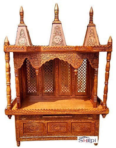 Buy Shilpi Handcrafted Wooden Home Temple/Wooden Temple/Pooja Mandir ...