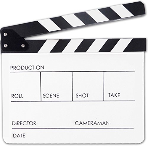 Professional Black & White Acrylic Clapper Board Slate : Amazon.in ...