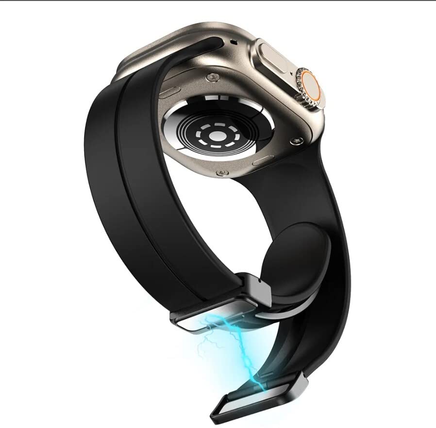 EASKAY Soft Silicone Strap With Magnetic lock band for iWatch 49mm 45mm ...