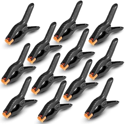 Neewer 12-Pack Muslin Backdrop Spring Clamp 4.5 inches/11.4 Centimeters ...