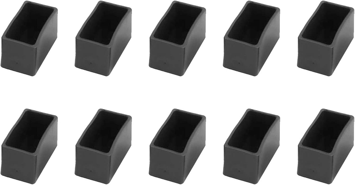 METALLIXITY Chair Leg End Cover (40mm x 20mm) 20Pcs, Rectangle Rubber ...