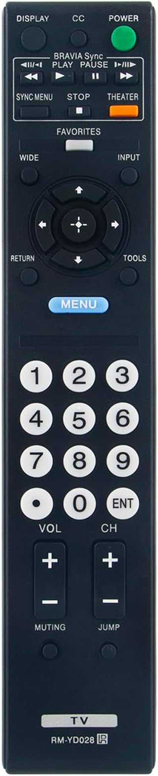 Amazon.com: RM-YD028 Remote Control Replacement fit for Sony Bravia LCD ...