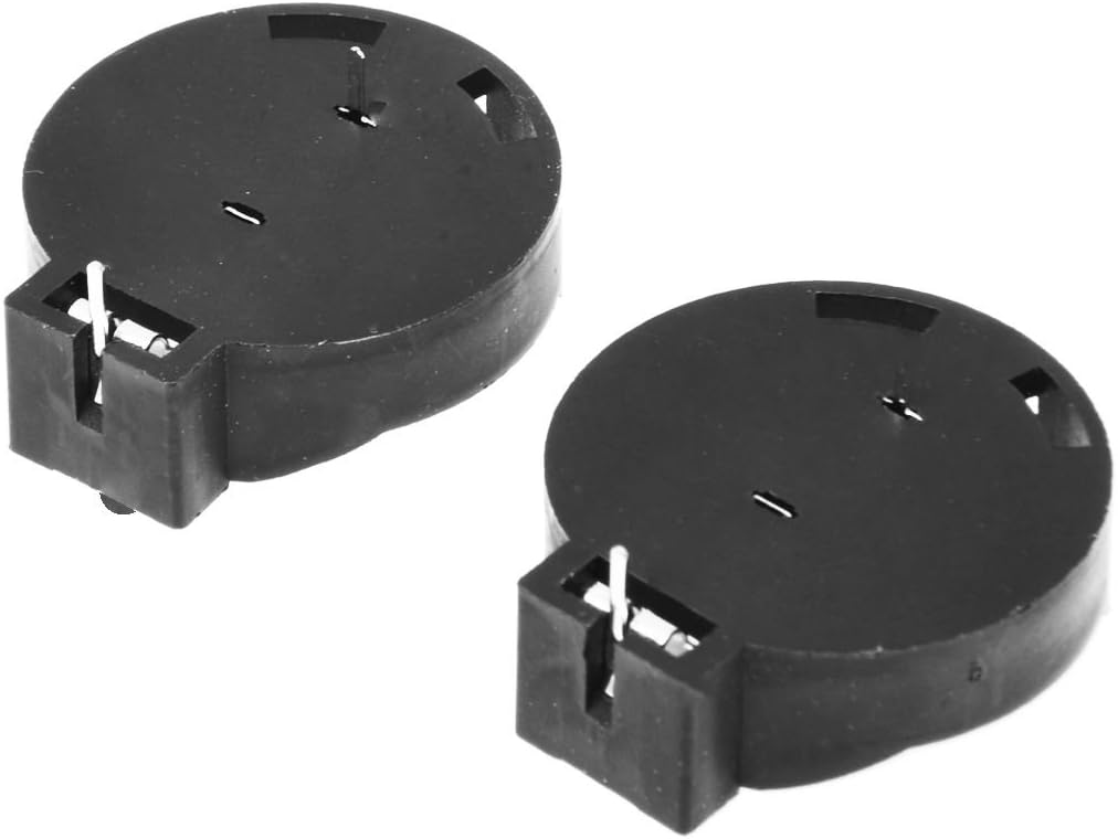 Amazon | Katigan 2個 2450 コイン電池ボタン電池ホルダーケース 2ピン ブラック | Katigan | 乾電池