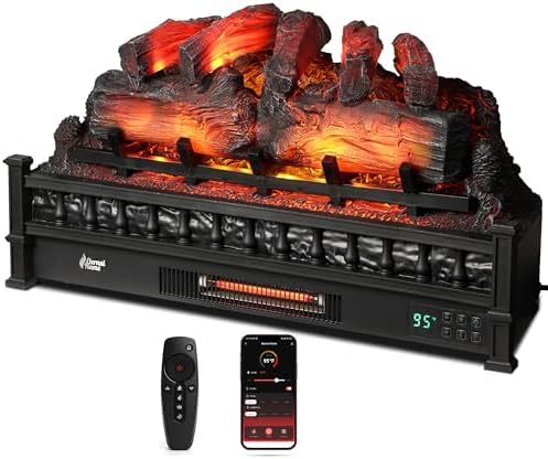 Amazon.com: duraflame Electric Log Set 1,000 Sq Ft Heater, Faux Logs ...