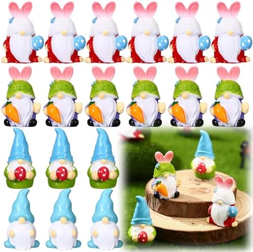 Amazon.com: Wonderjune 40 Pcs Spring Mini Gnomes Figurine Miniature ...