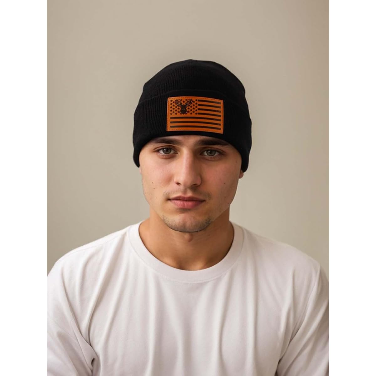 $4/mo - Finance Ameican Flag Hunting Fishing Gifts Beanie Hat for Men Grandpa Dad Husband ...