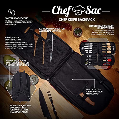 Snapklik.com : Chef Sac Chef Knife Bag Folding Knife Bag 20+ Pockets ...