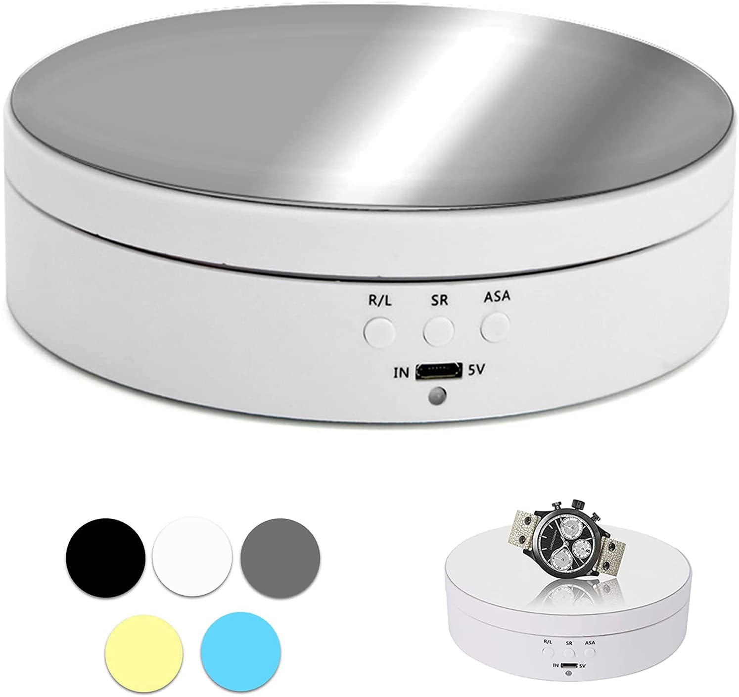 Turntable Display Stand Mini 360 Degree Electric Motorized Rotating ...