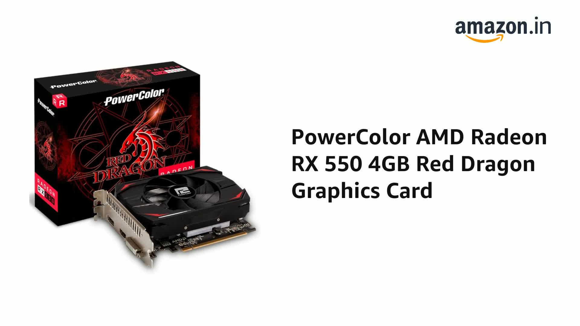 Watch PowerColor AMD Radeon RX 550 4GB Red Dragon Graphics Card on ...